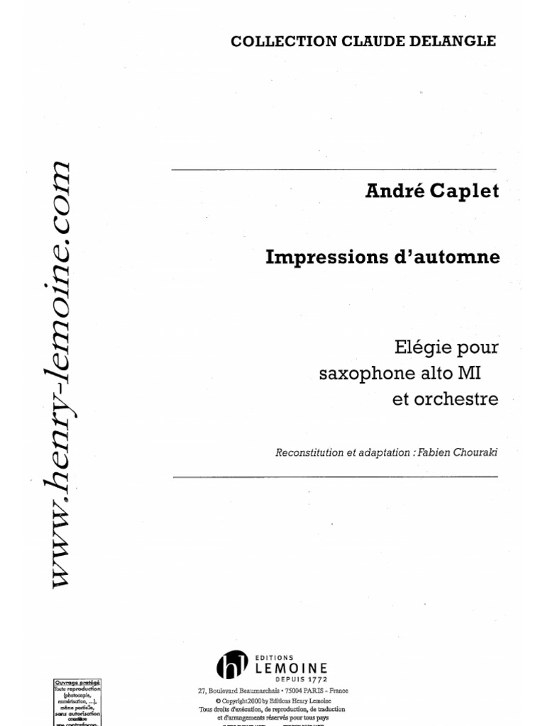 A. Caplet - Impressions D'automne | PDF