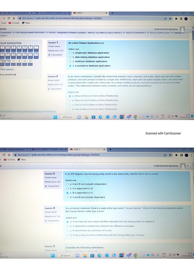 DSA Quiz 1cbbfn GHVGB | PDF