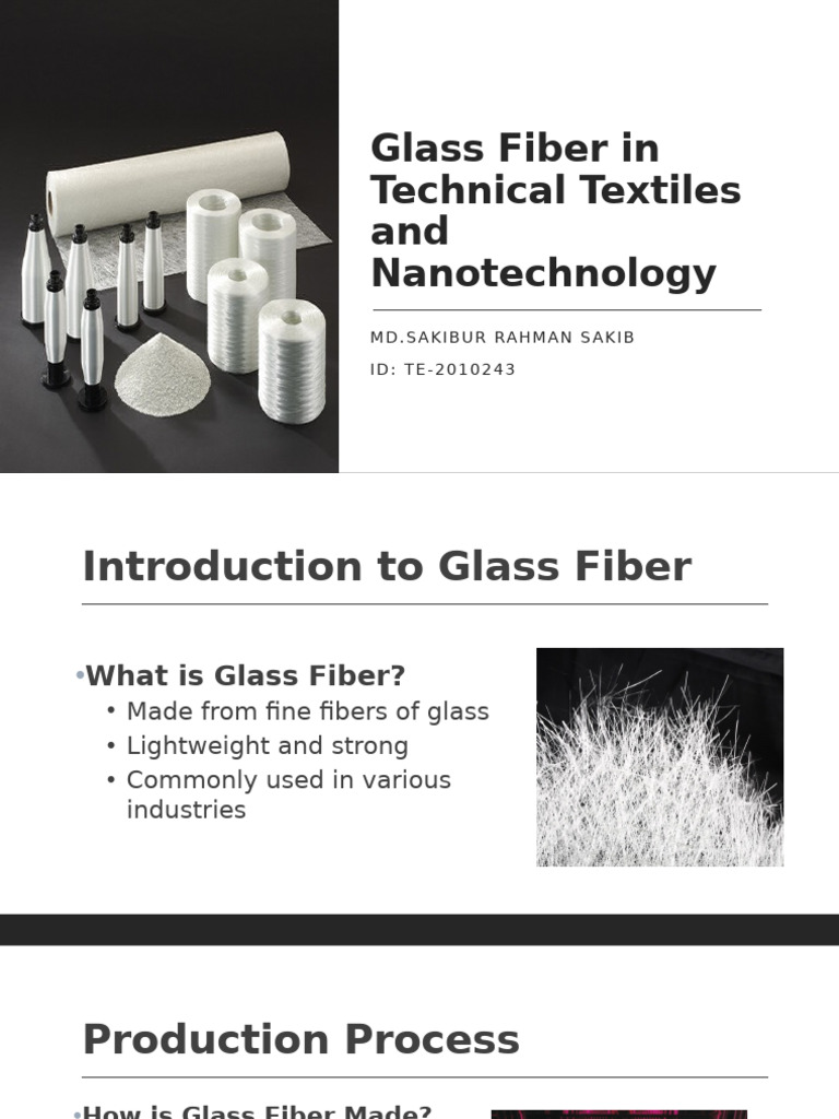 Glass Fiber in Technical Textiles and Nanotechnology-TE-2010243 | PDF