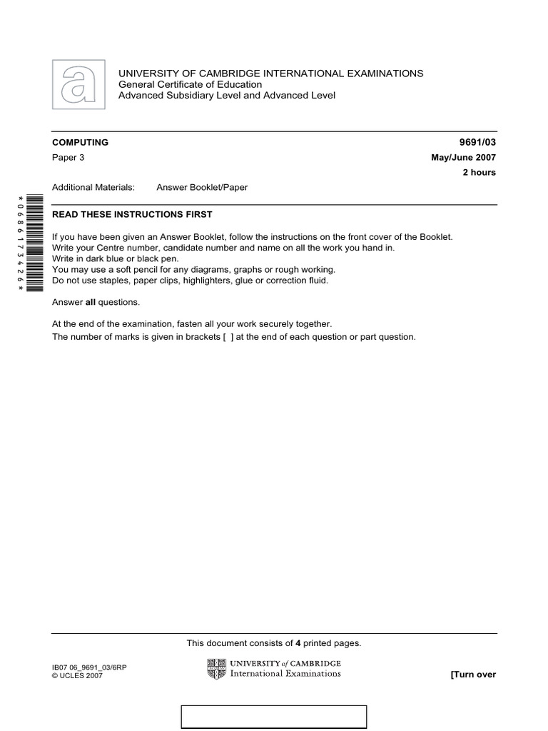 University of Cambridge International Examinations General Certificate ...