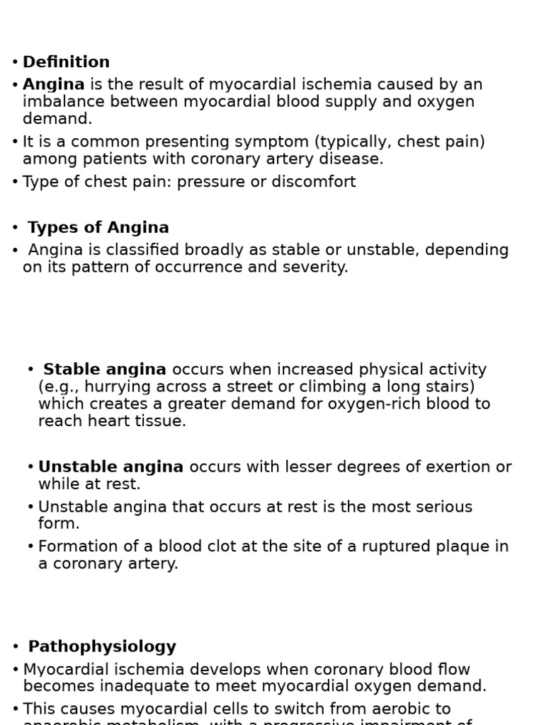 Angina and Atheroseclorosis | PDF | Atherosclerosis | Coronary Artery ...