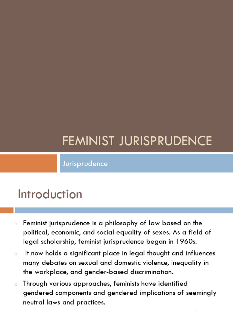 Feminist Jurisprudence | PDF | Gender Studies | Feminism