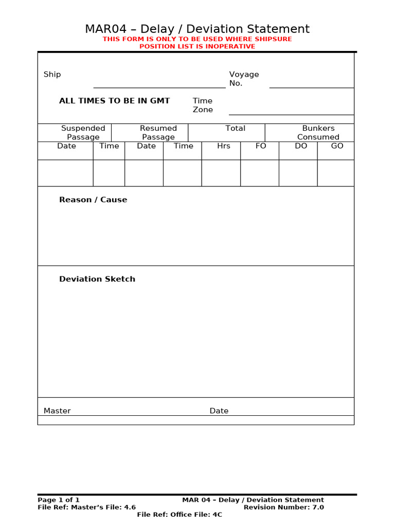 MAR 04 - Delay- Deviation Statement | PDF