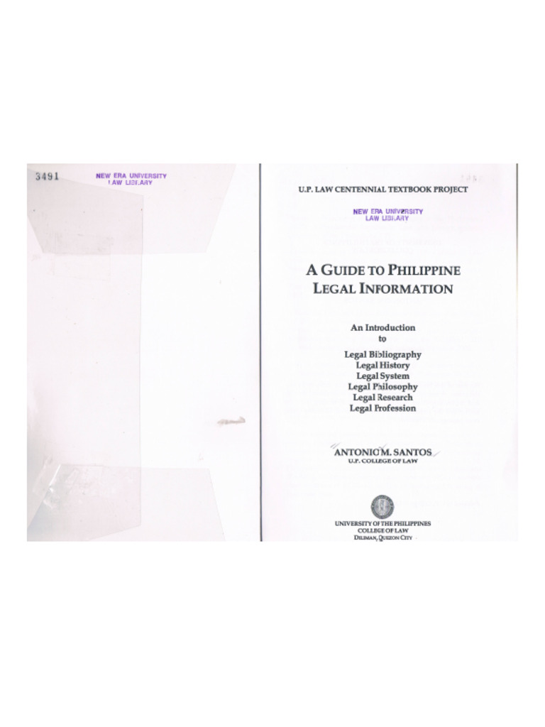 Chaps 1-5-A-Guide-to-Philippine-Legal-Information-Santos | PDF