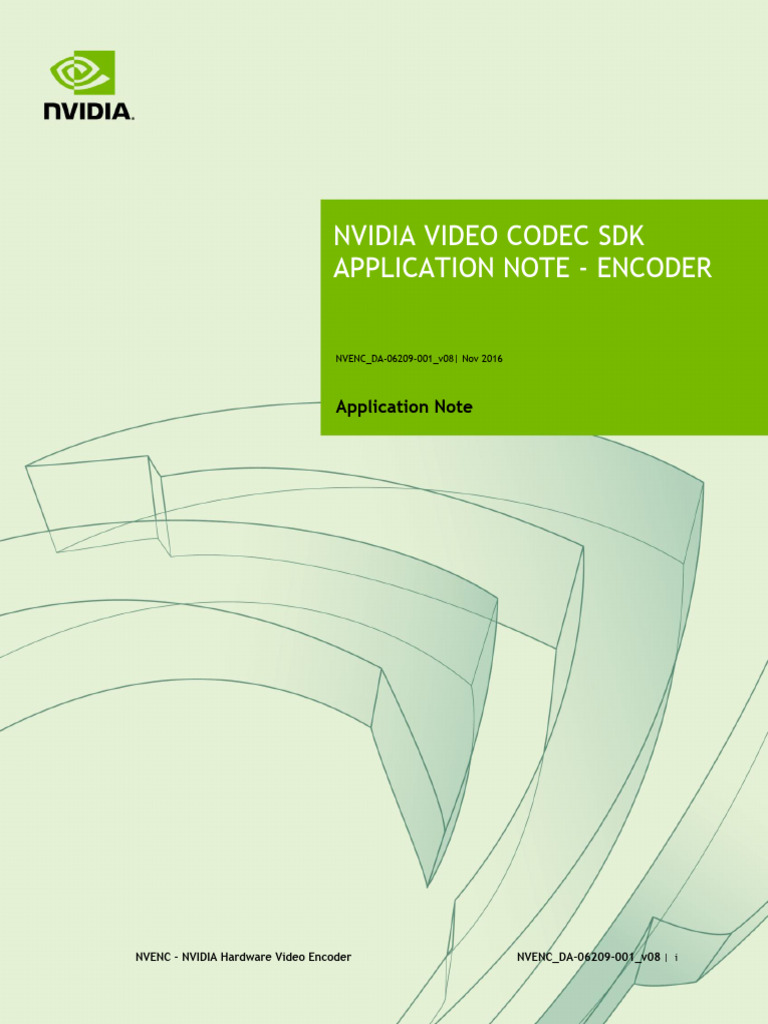 NVIDIA NVENC SDK Overview | PDF | Computing | Computer Engineering