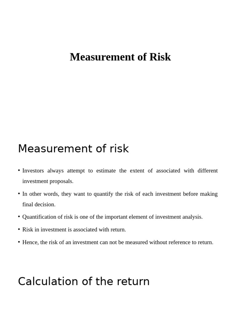 Module IV-B Measurement of Risk | PDF | Value At Risk | Risk