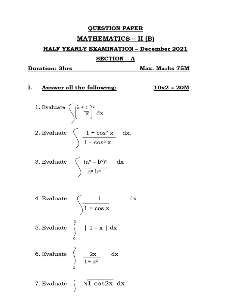 maths IIB | PDF | Mathematical Concepts | Geometric Measurement