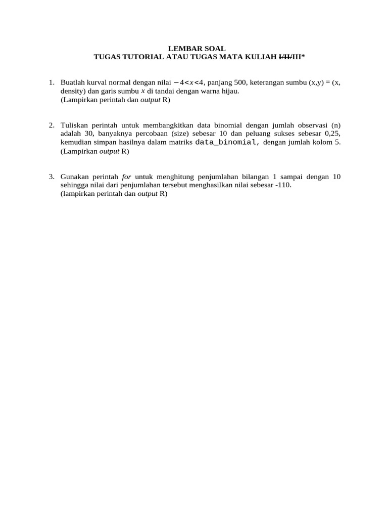 Soal SATS4111 Tugas3 | PDF