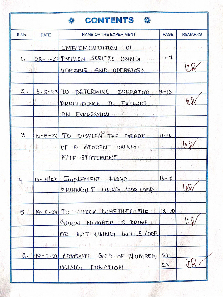 Python Programming LAB RECORD | PDF