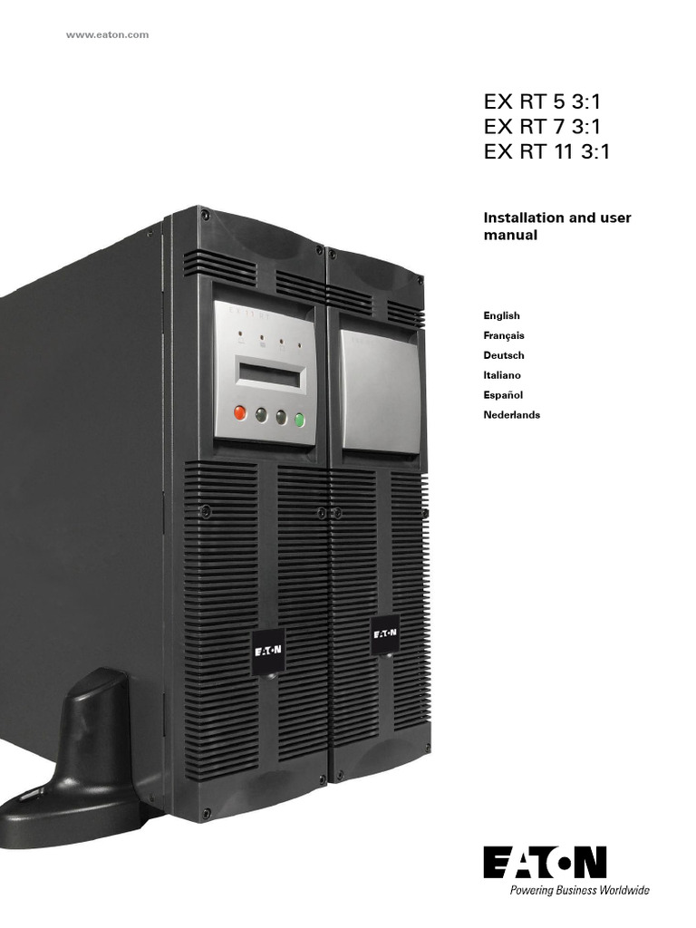 Eaton EX RT en Manual | PDF | Alternating Current | Switch