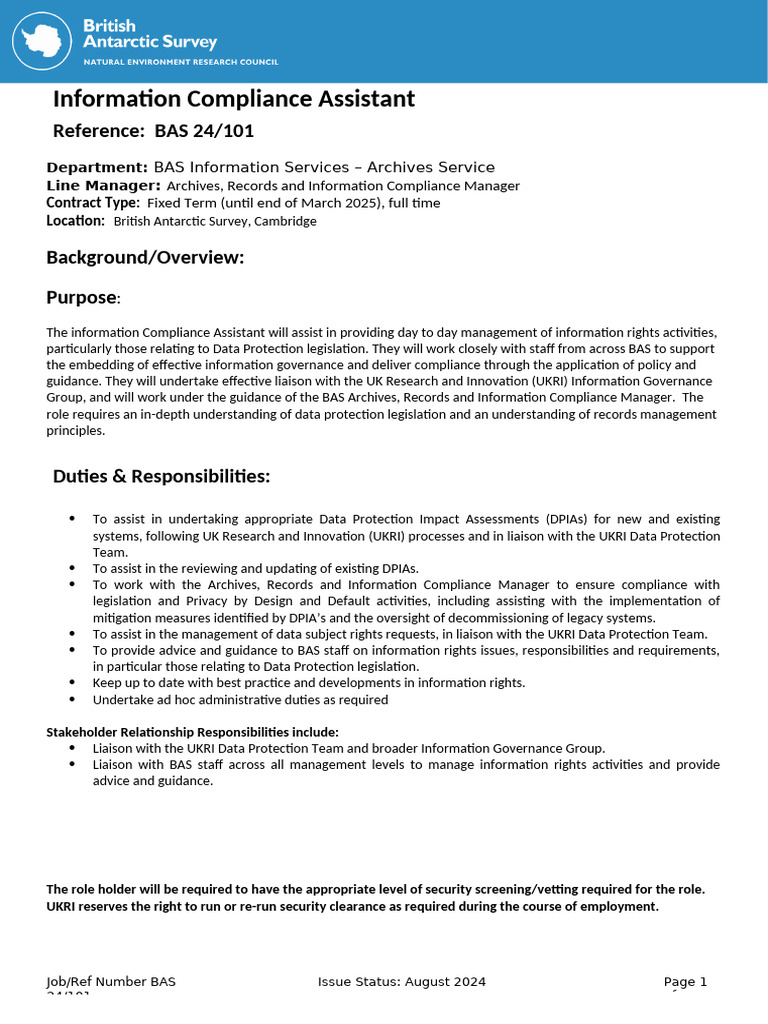 Job Profile document | PDF | Business