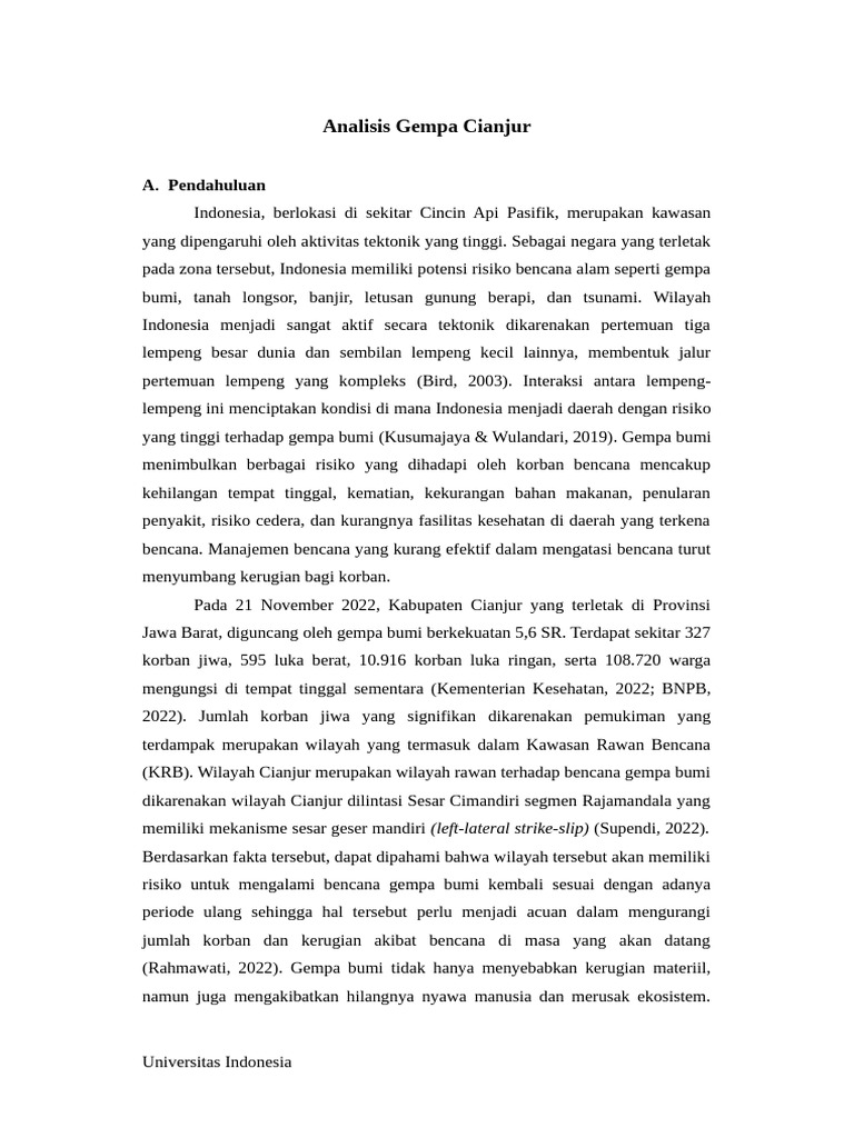 Analisis Gempa Cianjur | PDF