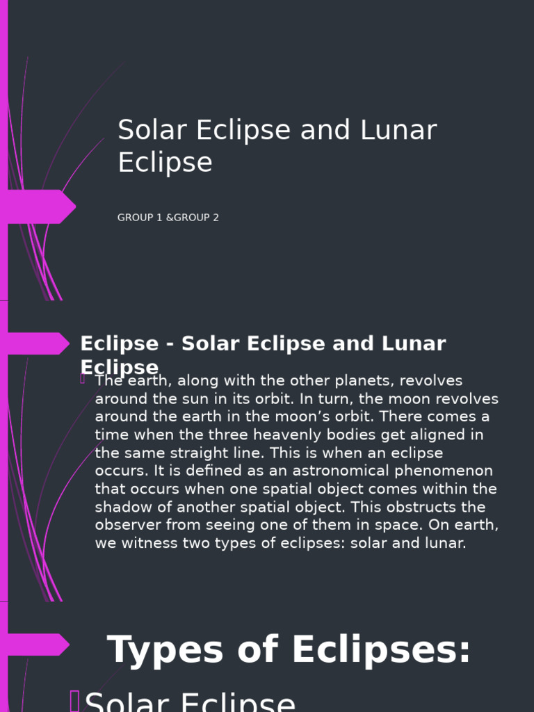 Solar Eclipse and Lunar Eclipse | PDF
