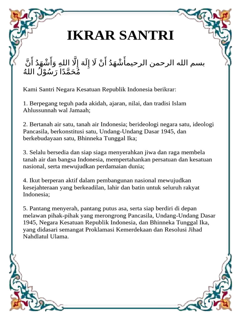 Ikrar Santri | PDF