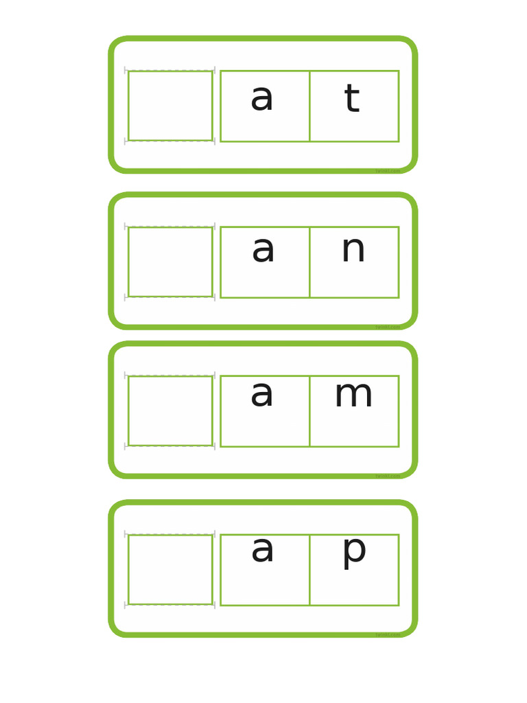 T L 6414 CVC Words Sliders Ver 1 | PDF