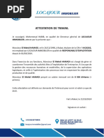 Attestation de Titularisation Employé | PDF