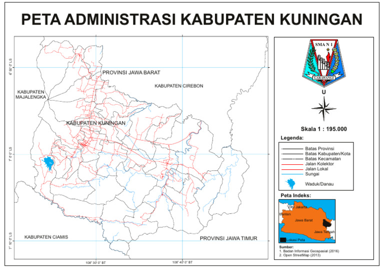 Peta Administrasi Kabupaten Kuningan | PDF
