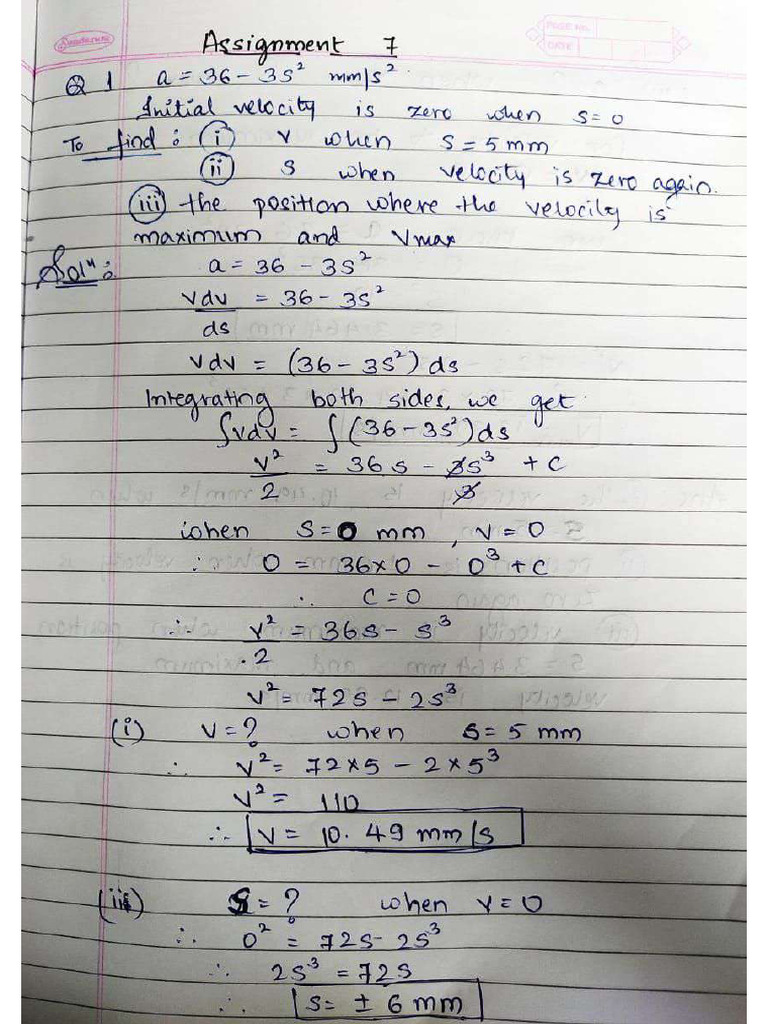 EMECH Asignment 7 Solution | PDF
