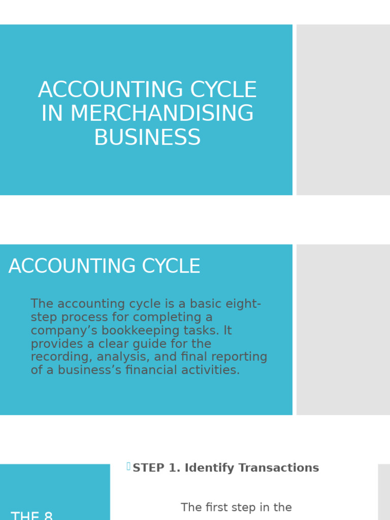 Merchandising Business Accounting Cycle | PDF | Bookkeeping | Business