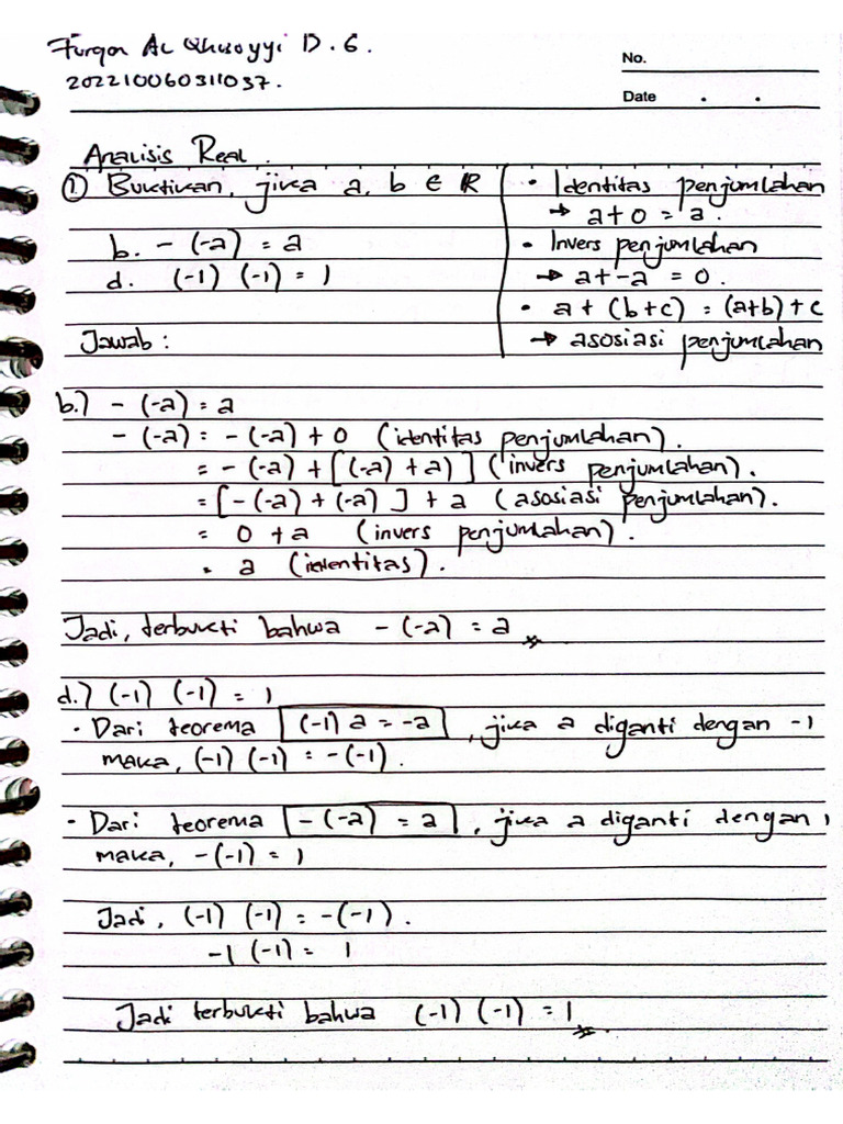 Tugas 1 Analisis Real_037 | PDF