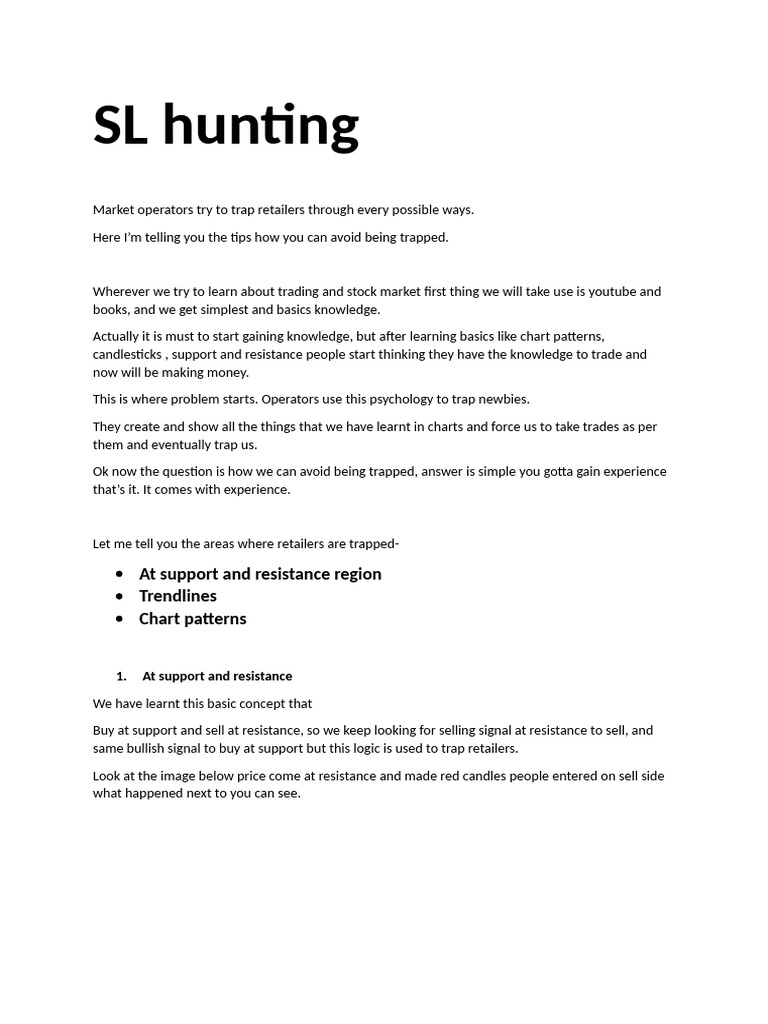 SL Hunting | PDF | Market (Economics) | Investing