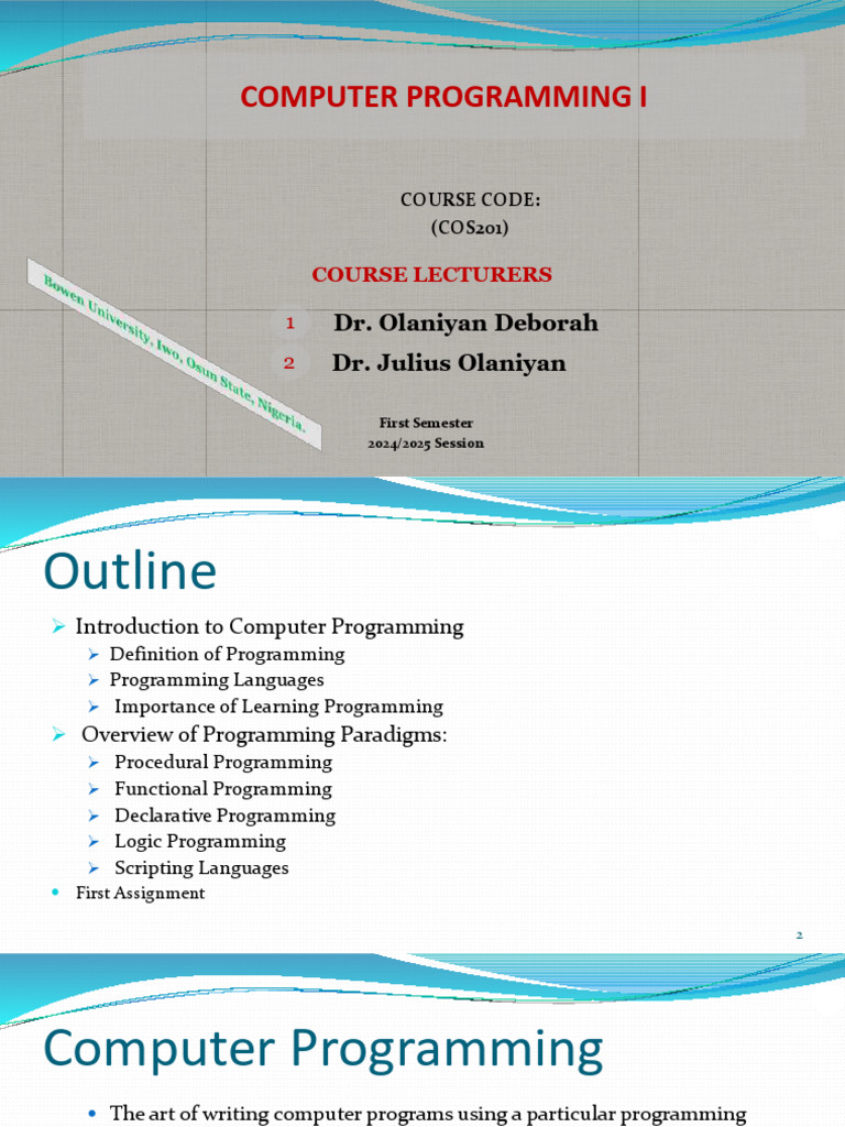 Module1 Intro To Prog Paradigm Pdf Computer Programming Programming Paradigms