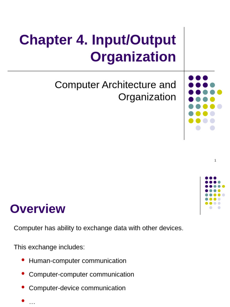 chapter_4-Part-1 | PDF | Input/Output | Central Processing Unit