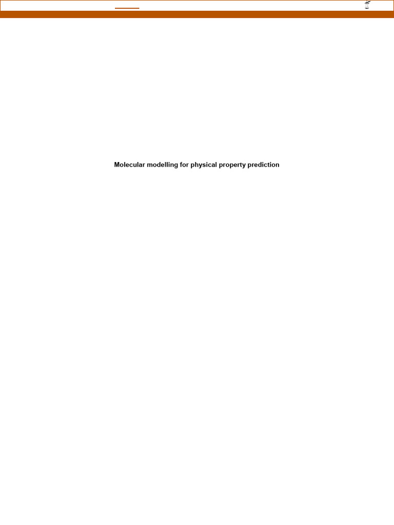 Molecular Modelling For Physical Property Prediction: Provided by Open Archive Toulouse Archive ...
