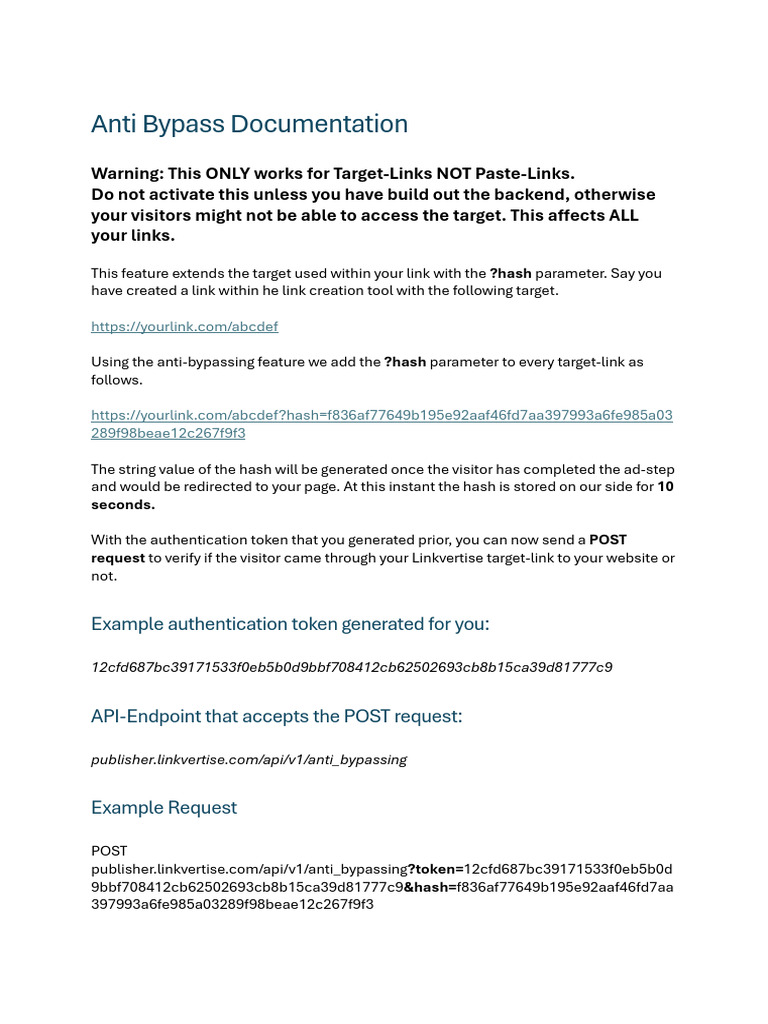 Anti Bypass - Documentationgbfggj T | PDF | Authentication | Computing