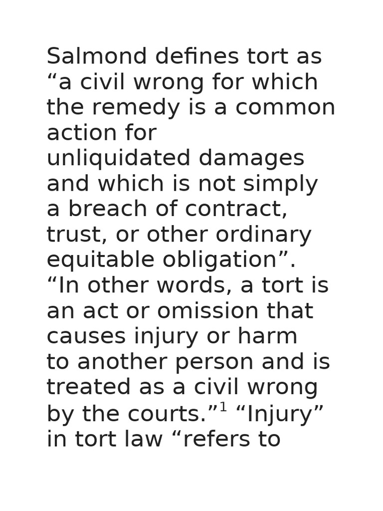 tort | PDF | Tort | Damages