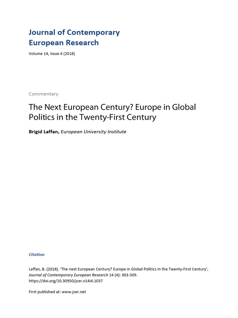 Europe in Global Politics: Challenges Ahead | PDF | European Union ...