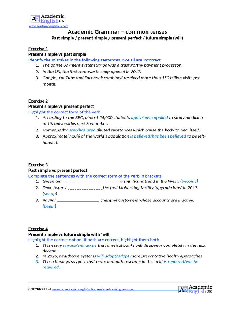 Academic-grammar-1-worksheet | PDF | Economies