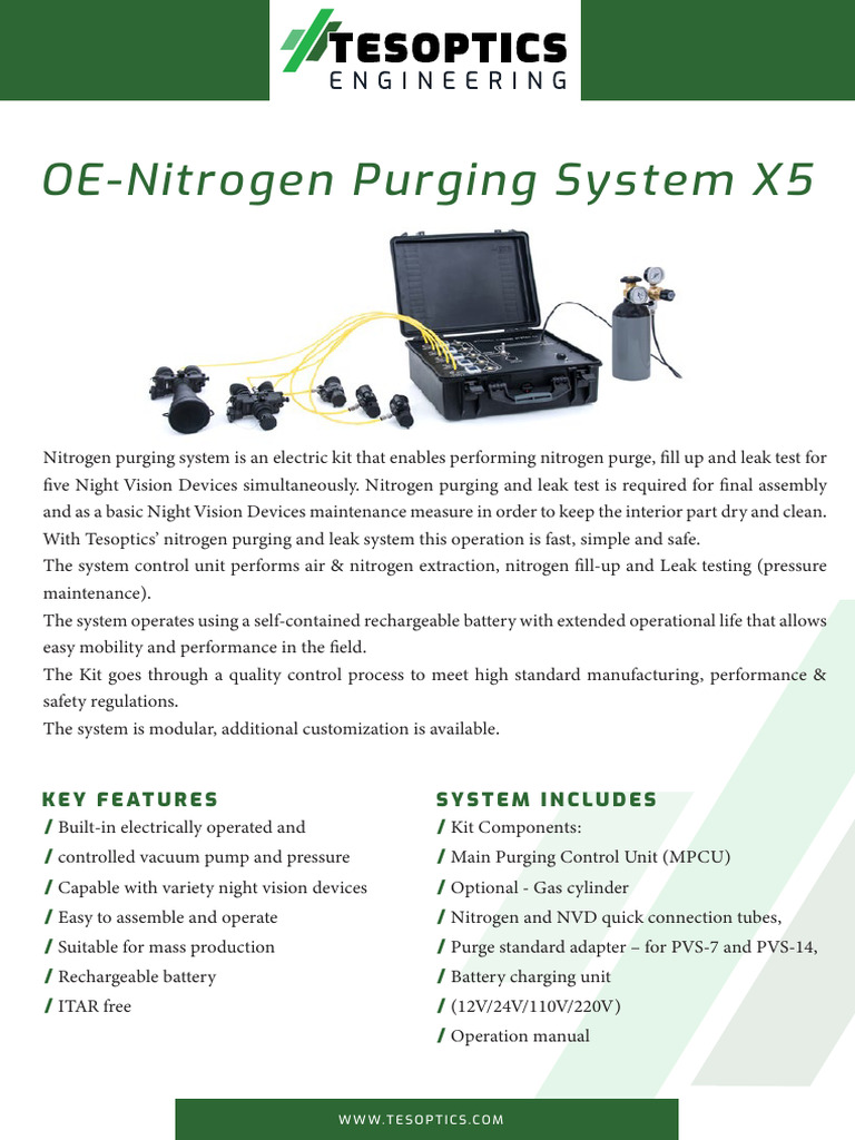 OE Nitrogen Purging System X5 | PDF