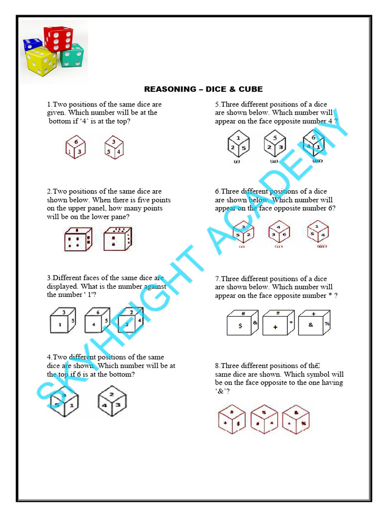 671194143-Reasoning-Dice-Cubes (1) - 1-1 | PDF | Dice | Gaming Devices