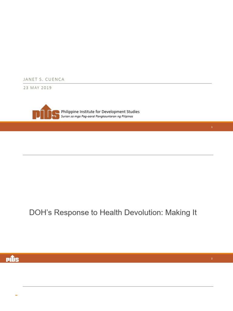 Health Devolution-Jcuenca | PDF | Health Care | Hospital
