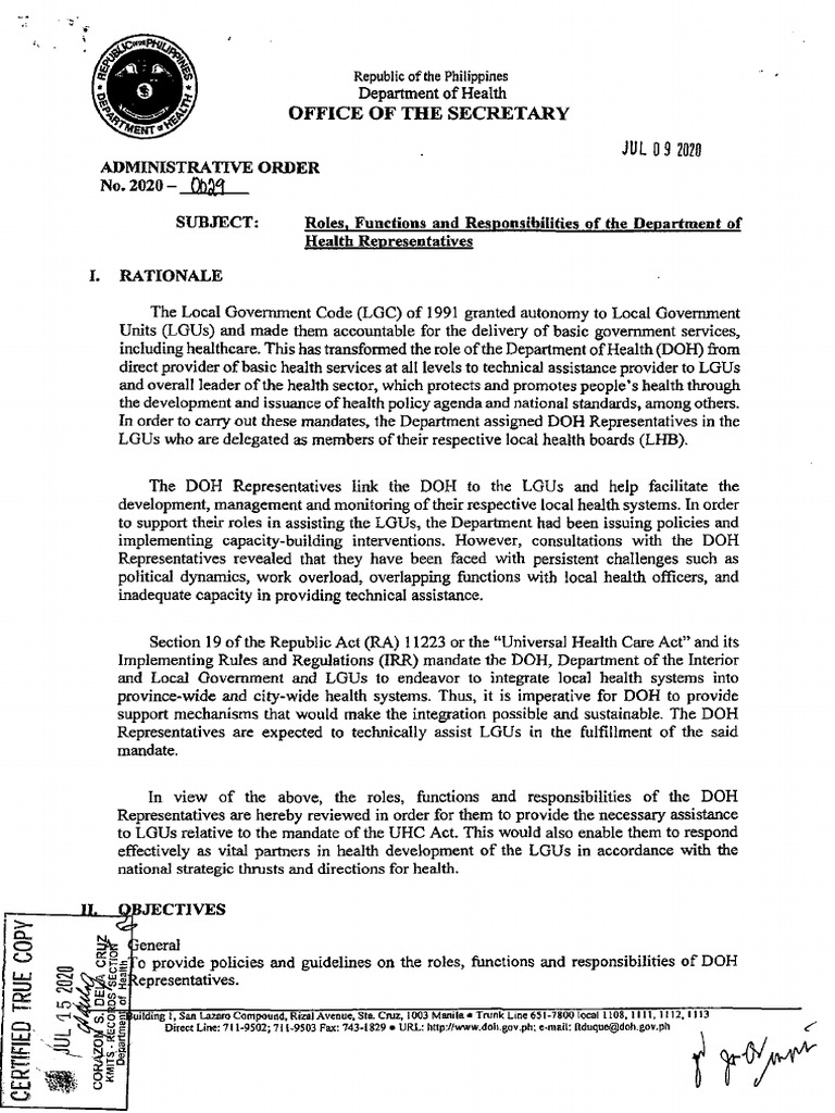 DOH-AO-No-2020-0029 | PDF | Policy | Capacity Building