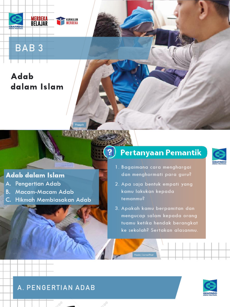 PAI Dan Budi Pekerti Kelas IX Bab 3 - Adab Dalam Islam | PDF | Karier & Perkembangan