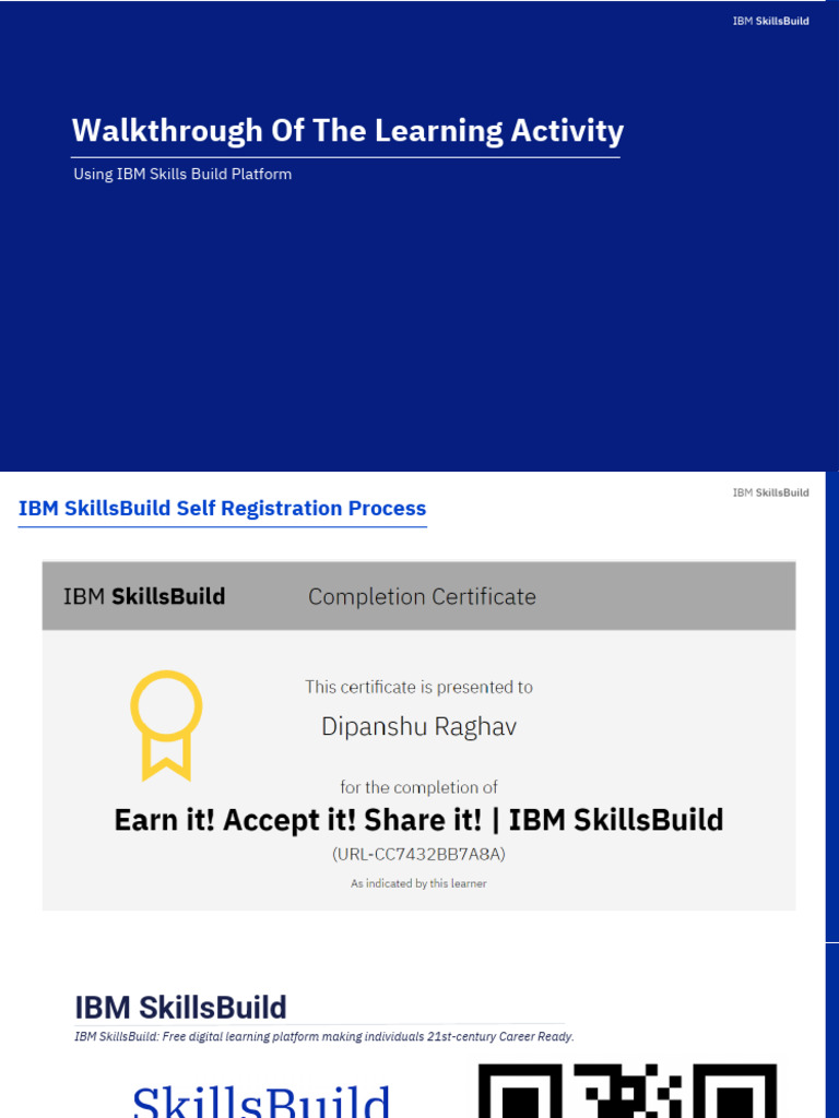 Registration On IBM SkillsBuild Platform | PDF | Computers