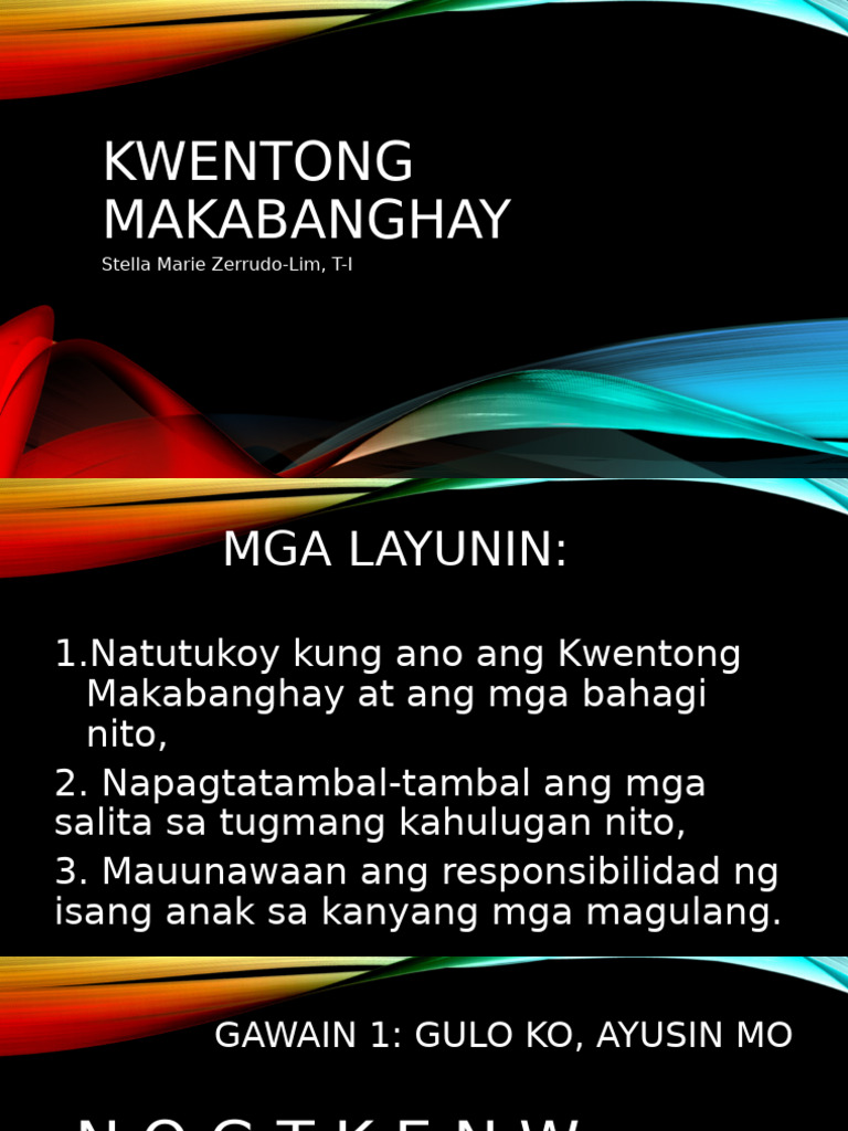 Kwentong Makabanghay PPt1 | PDF