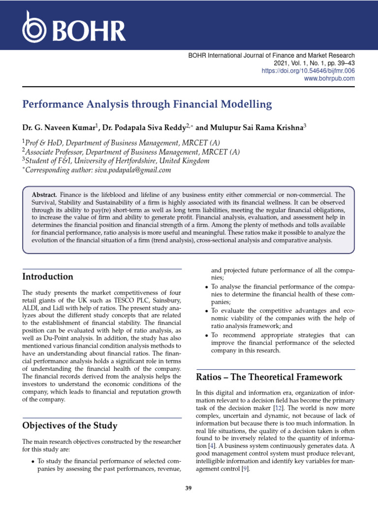 Performance Analysis Through Financial M | PDF | Balance Sheet | Income Statement