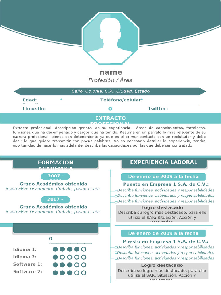 Plantilla CV 25 | PDF