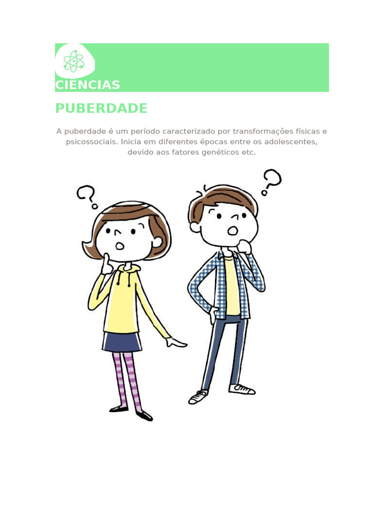 Ciências | PDF | Puberdade | Adolescência