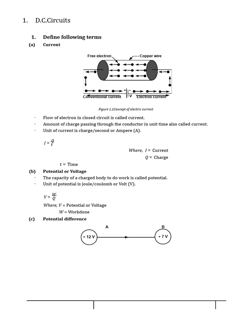 BEE DC Notes | PDF | Inductor | Electrical Resistance And Conductance