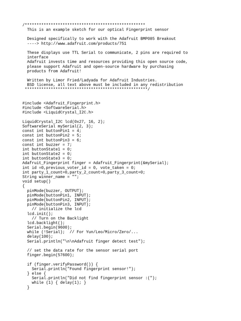 Iot Finger Print Voting System | PDF | Computer Engineering | Computing