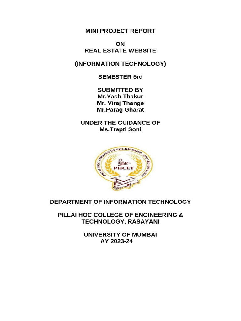 Mini Project Report Final | PDF | Software | System