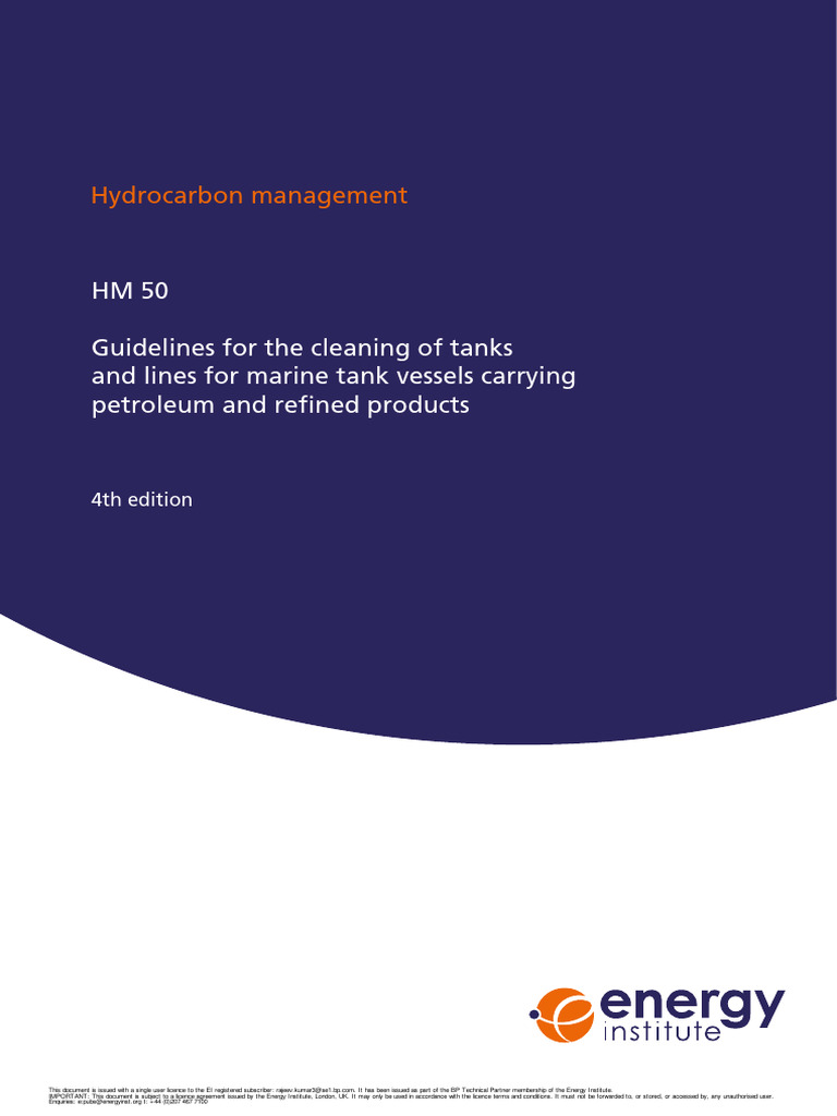 HM50 4th Ed - Tank Cleaning Guide - For Cross Reference | PDF ...