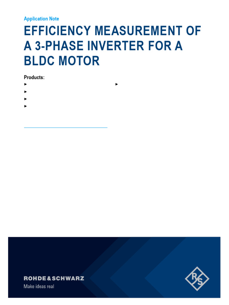 BLDC Inverter EfficiencyMeasurement | PDF | Electric Motor | Power Inverter