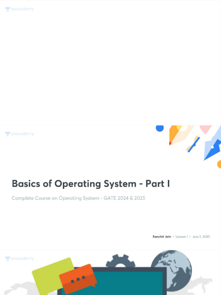 Basics of Operating System - Part I With Anno 1729359319474 | PDF