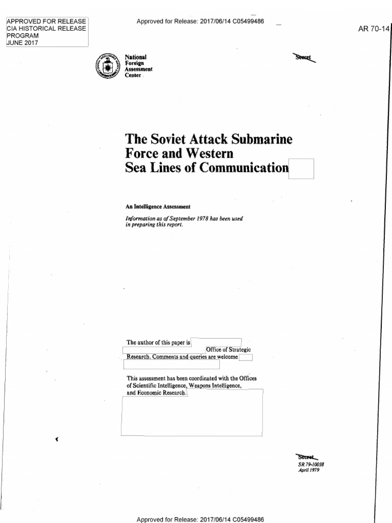 The Soviet Attack Submarine Force and SLOC's | PDF