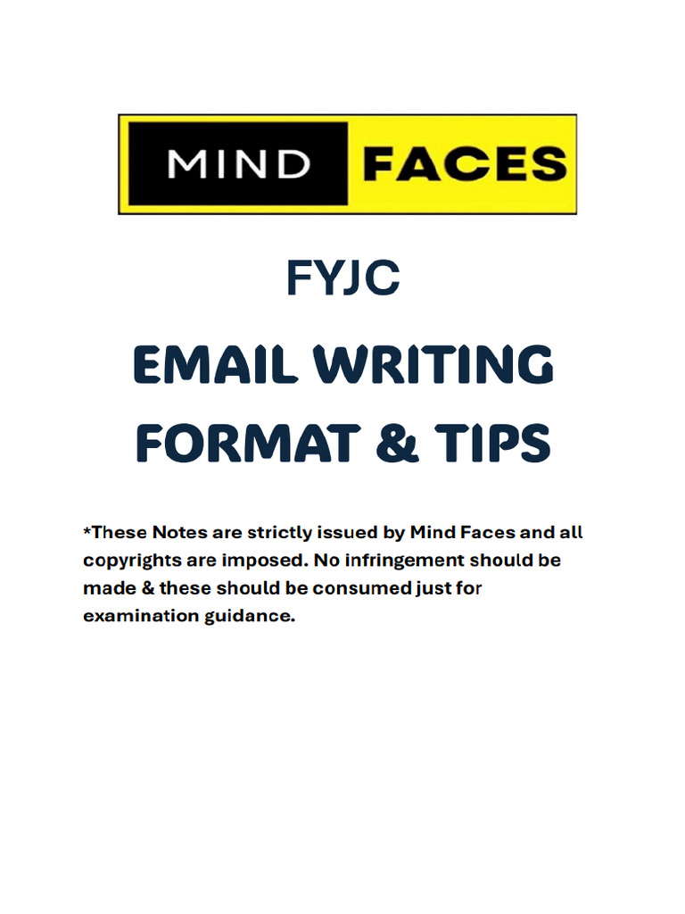 Email Writing Format - Mind Faces | PDF